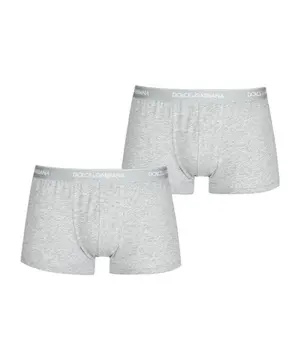 Dolce & Gabbana Plain Cotton Stretch Boxers, 2-pack - No