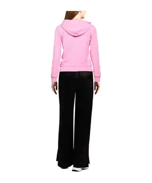 Balenciaga Long Sleeve Hooded Zip Sweatshirt With Print