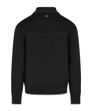 Amiri Long Sleeve Zip-up Jacket With Pointed Collar