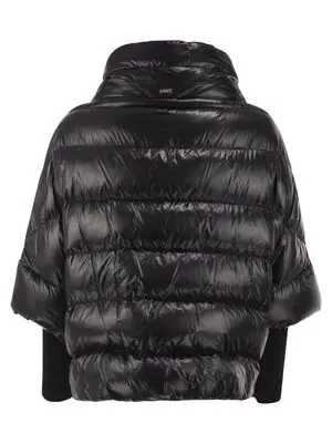 Herno Short Down Jacket With High Neck And Ribbed Cuffs