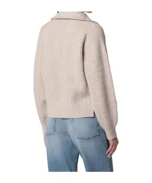 Isabel Marant Étoile Miranda Ribbed Knit V-neck Jumper With Toggle Closure - Beige