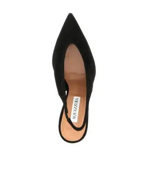 AQUAZZURA Voltaire Slingback Stiletto Pumps - Black