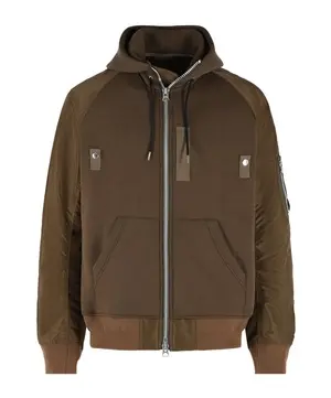 Sacai Sponge Sweat Hoodie - Brown