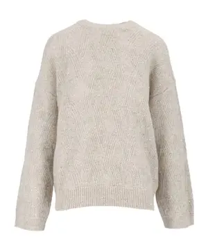 Peserico Diamond-knit Crewneck Jumper - Nude