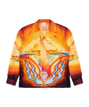 Casablanca Graphic Printed Long-sleeved Shirt - Multicolor