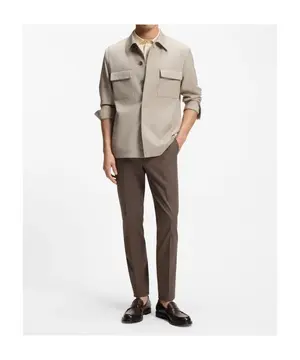 Hugo Boss Relaxed-fit Overshirt In A Wool Blend
