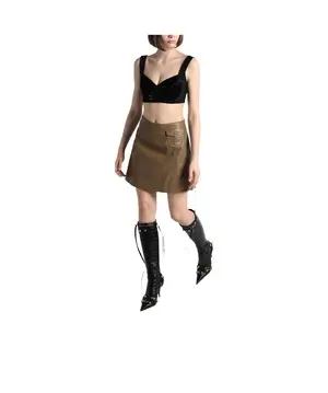 Balenciaga Knee High Pointed Toe Buckled Leather Boots