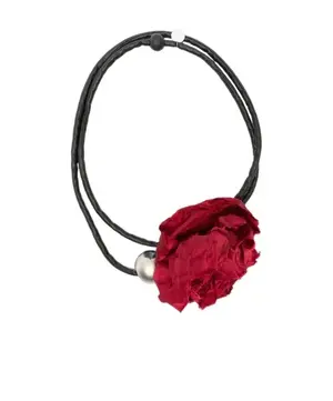 MARIA CALDERARA Rose Necklace - Ruby Red