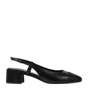 Tory Burch Embellished Block Heel Slingbacks