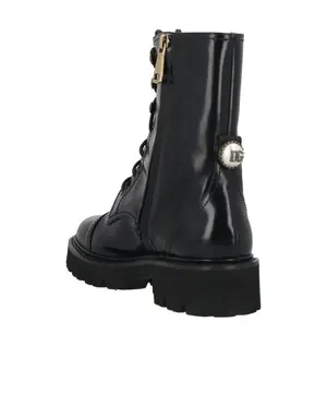 Dolce & Gabbana Glossed Leather Combat Boots