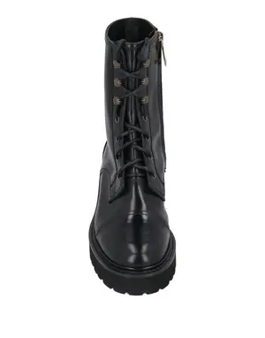 Dolce & Gabbana Glossed Leather Combat Boots