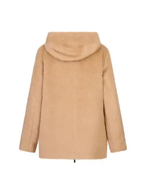 Peserico Zip-up Hooded Jacket With Long Sleeves And Side Pockets