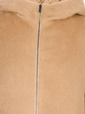 Peserico Zip-up Hooded Jacket With Long Sleeves And Side Pockets