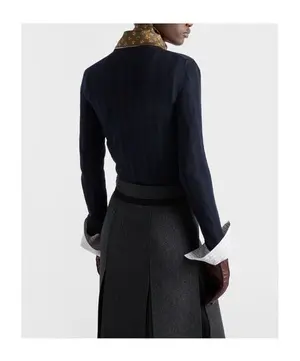 Prada Crew Neck Long Sleeve Sweater - Blue