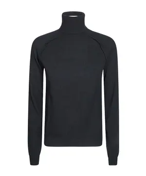 DONDUP Logo Plaque Roll-neck Jumper - Black