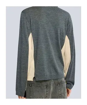 SEMICOUTURE Knit Cardigan With Contrasting Panels