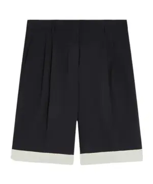 SEMICOUTURE Tailored Straight-leg Shorts - Black