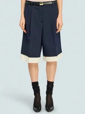 SEMICOUTURE Tailored Straight-leg Shorts