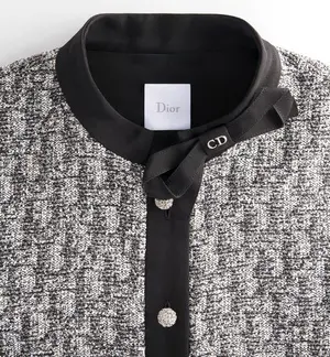 Dior Long-sleeved Jacket With Grosgrain Bow And Cd Logo