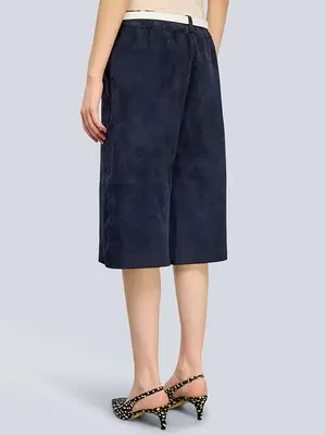 SEMICOUTURE Straight-leg Leather Shorts
