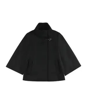 FAY Cape In Wool And Cashmere Fabric - Black