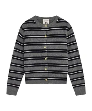 SEMICOUTURE Striped Knit Cardigan With Button Closure