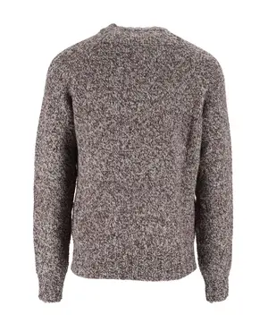 BALLANTYNE Crew-neck Knit Top With Ribbed Cuffs And Hem