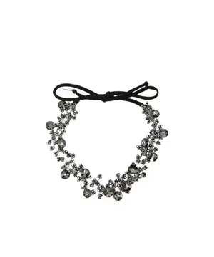 MARIA CALDERARA Crystal Long Necklace - Graphite