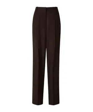 TOM FORD Wide-leg Pleated Wool Trousers