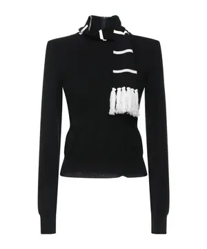 Dolce & Gabbana Two-tone Cashmere Knit - Black