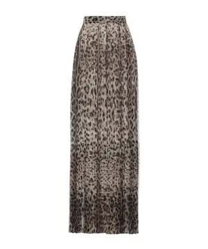 DOLCE & GABBANA Animal Print Midi Skirt