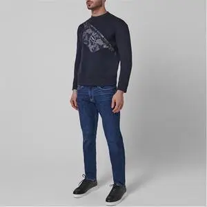 Emporio Armani Logo Detailed Straight Leg Jeans