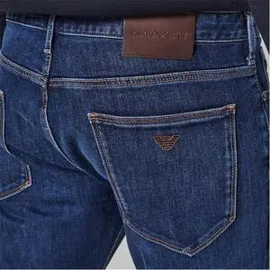 Emporio Armani Logo Detailed Straight Leg Jeans