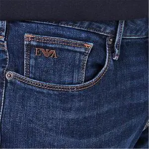 Emporio Armani Logo Detailed Straight Leg Jeans