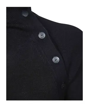 DONDUP Slim Fit Button Detailed Mock Neck Jumper