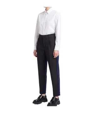 Marni Two-tone Wool Tapered Trousers
