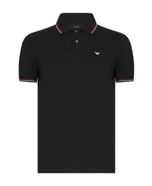 Emporio Armani Logo Polo Shirt - Black