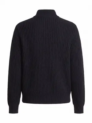 Peserico High Neck Button-front Long Sleeve Knit Top