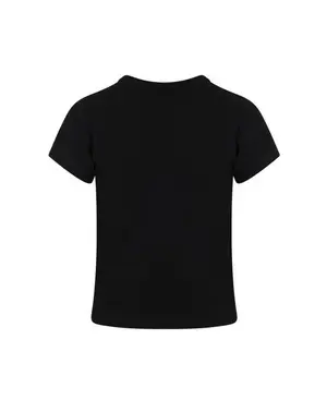 Play Comme Des Garcon Item O-neck Short-sleeved T-shirt With Heart Applique - Black