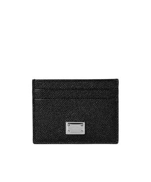 Dolce & Gabbana Logo Plaque Card Holder - Black
