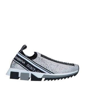Dolce & Gabbana Embellished Two-tone Low-top Sneakers