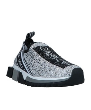 Dolce & Gabbana Embellished Two-tone Low-top Sneakers