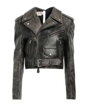 Marni Leather Biker Jacket - No