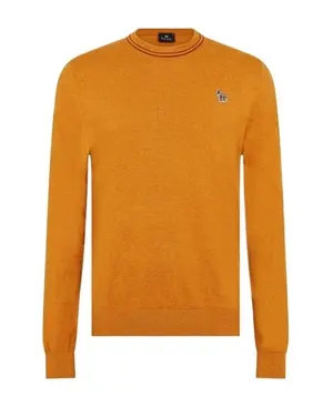 Paul Smith Round-collar And Long-sleeved Sweater - Orange