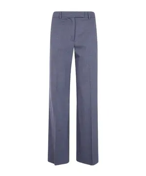 Seventy Wide-leg Tailored Trousers - Grey