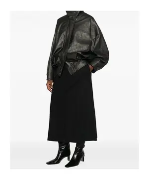 SYSTEM Panelled High-neck Biker Jacket