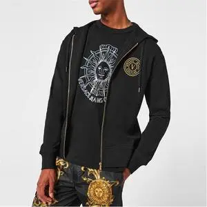 Versace Zippered Hooded Sweatshirt