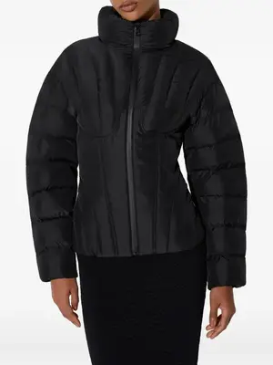 Elisabetta Franchi Down Jacket In Voile Fabric