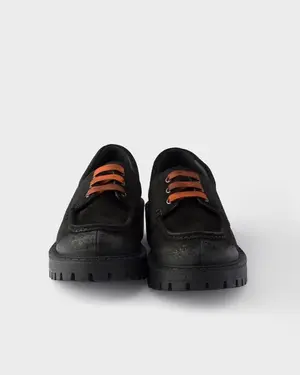 Prada Round Toe Lace-up Shoes