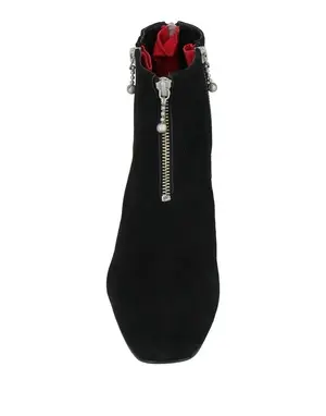 Tory Burch Suede Ankle Boots With Zipper Closure And Square Toe